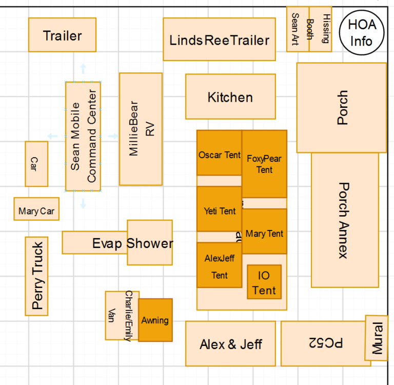 Camp Layout – Dr. Carl's Collection of Departments